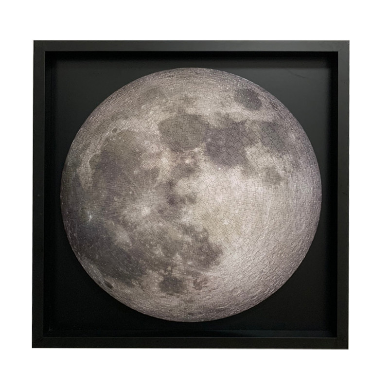 Bingkai Puzzle Persegi Kayu Solid - Desain Bulan 1000/500 Potong