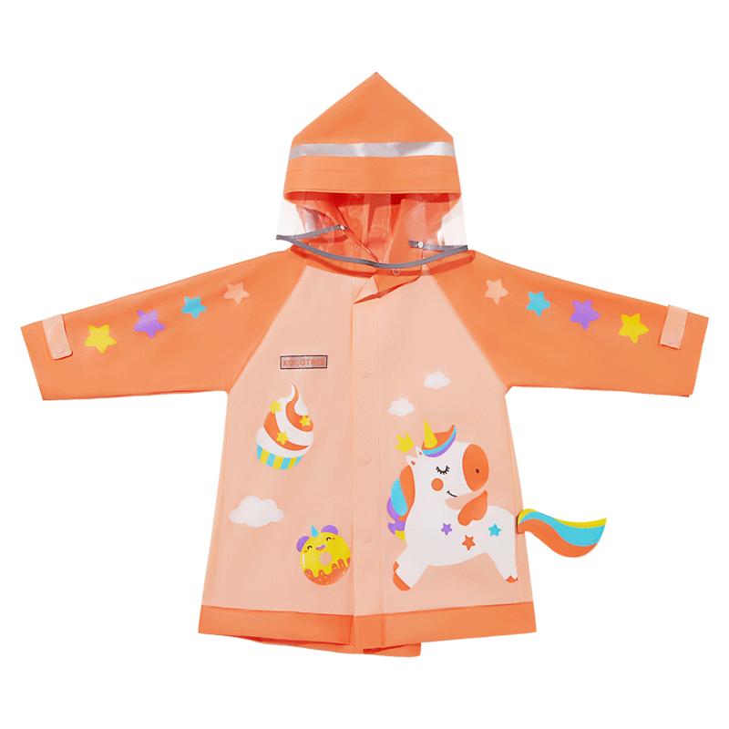 Kocotree Children's Raincoat - Waterproof Rain Poncho with School Bag - Dinosaur Design