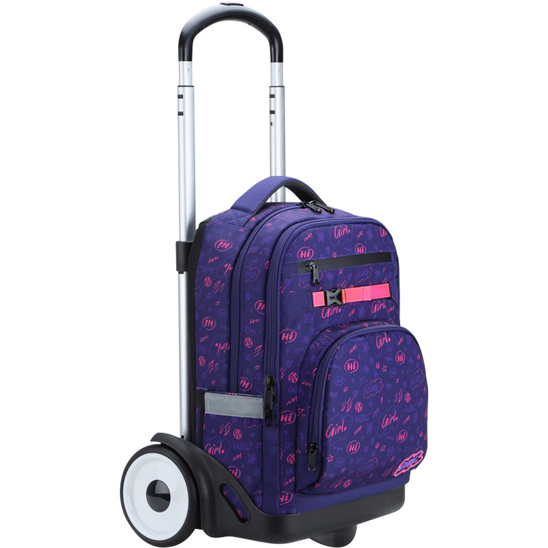 Uniker Trolley Schoolbag - Detachable with Big Climbing Wheels for Students
