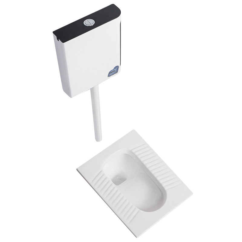 Household Ceramic Squat Toilet Flushing Tank Complete Set