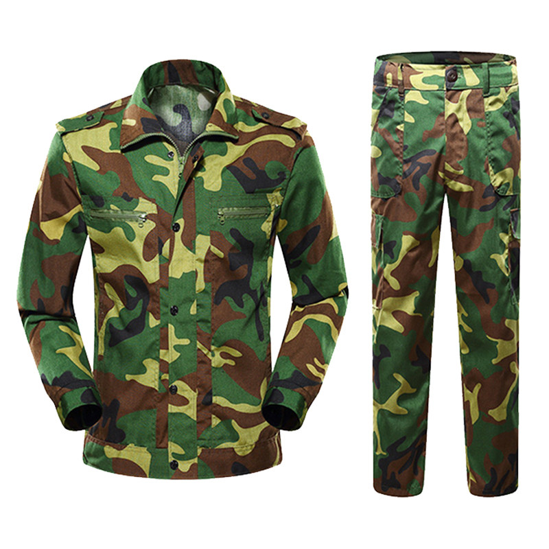 Aimai Men's Military Training Uniform - Camouflage Polyester Suit