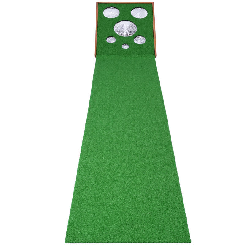 Pgm Adjustable Height Golf Putting Trainer - Indoor Green & Net Set