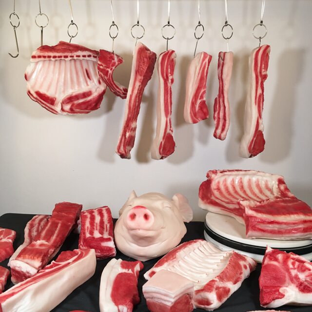 Simulation pork model raw meat props pork belly food mutton ornament ...