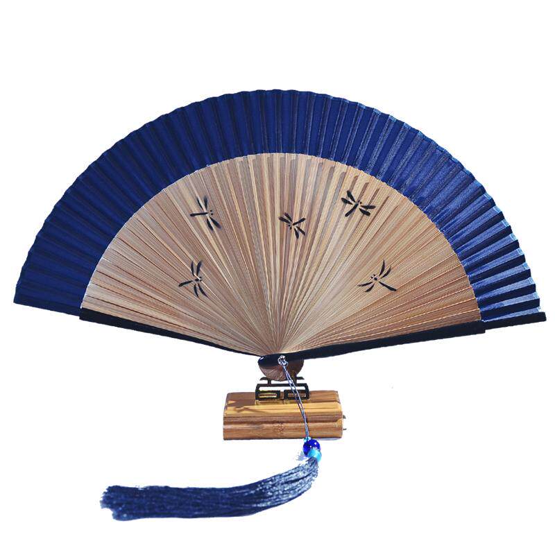 Ancient Style Chinese Folding Fan - Small 6 Inches Bamboo Fan
