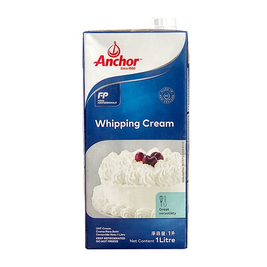 Anchor Light Cream 1L - Whipping Cream for Baking & Desserts