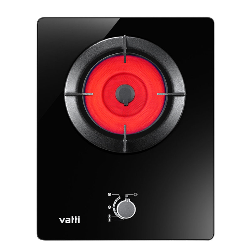 Vatti I10017B Gas Stove - Single Burner - Natural Gas/LPG - Tempered Glass