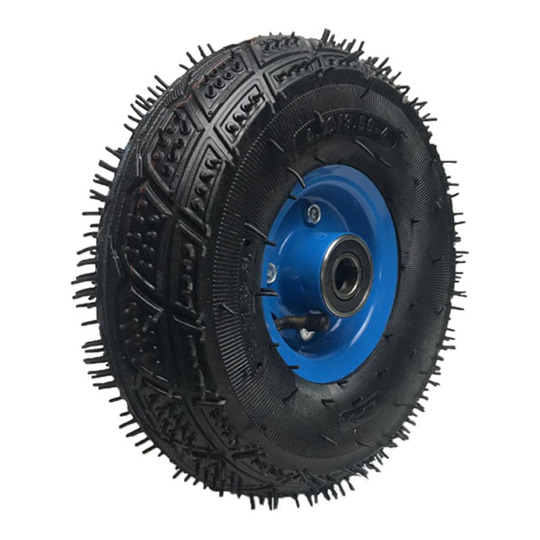 10-Inch Pneumatic Rubber Trolley Wheel - Durable Air-Filled Tire