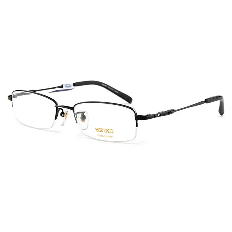 Seiko Glasses Frame for Men - Ultra-Light Titanium Half-Frame Myopia ...