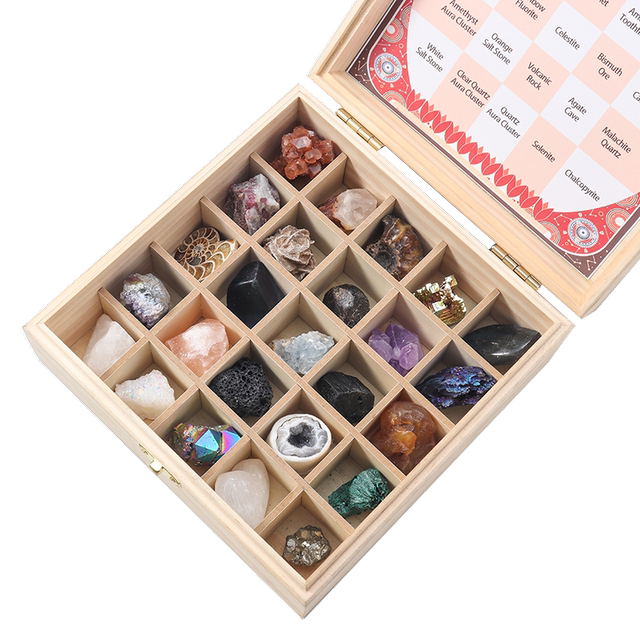 Natural crystal ore rough stone specimen box children's parent -child ...