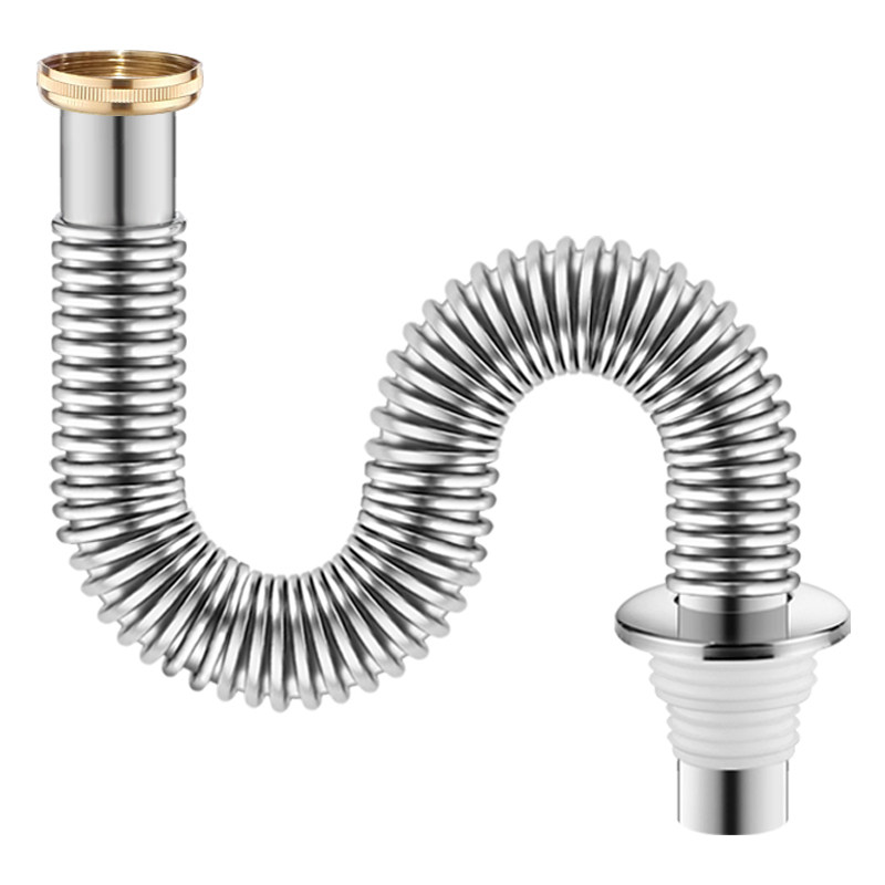 Stainless Steel Sewer Pipe Accessories 41mm Interface Wash Basin Sink ...