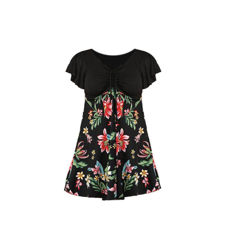 Youli Women's Skirt Two-Piece Swimsuit - Loose Fit, Conservative, Plus Size