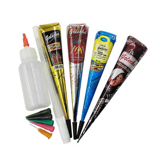 6-Piece Set of Hand-Painted Henna Cream Line Drawing Pen Hand-Painted ...