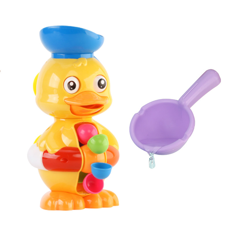 Yellow Duck Spinning Water Toy - Baby Bath & Play