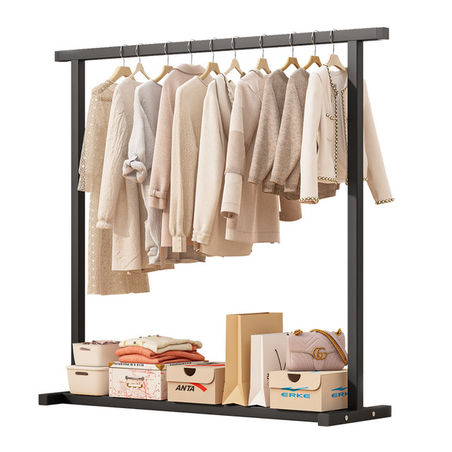 Hanging hanger Following the bedroom Simple indoor hanging clothing rod ...