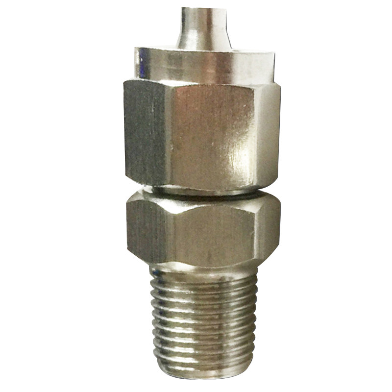 304 rustfrit stål quick-twist connector trachea gevind lige-gennem terminal tetrafluoro tube ...