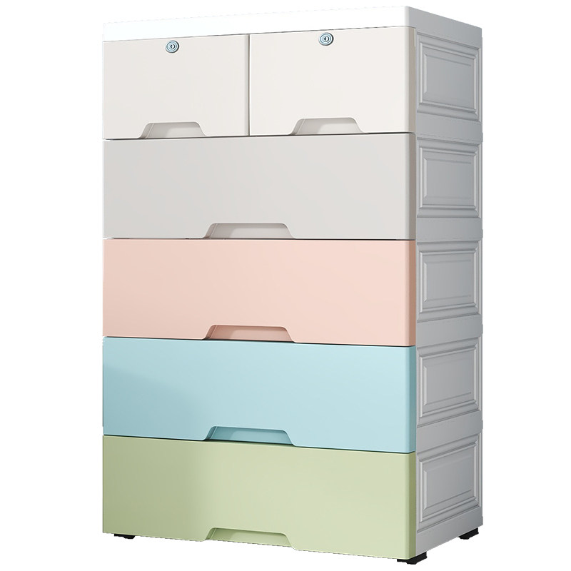 Bai sen story 70cm Wide Plastic Drawer Storage Cabinet - Large Capacity