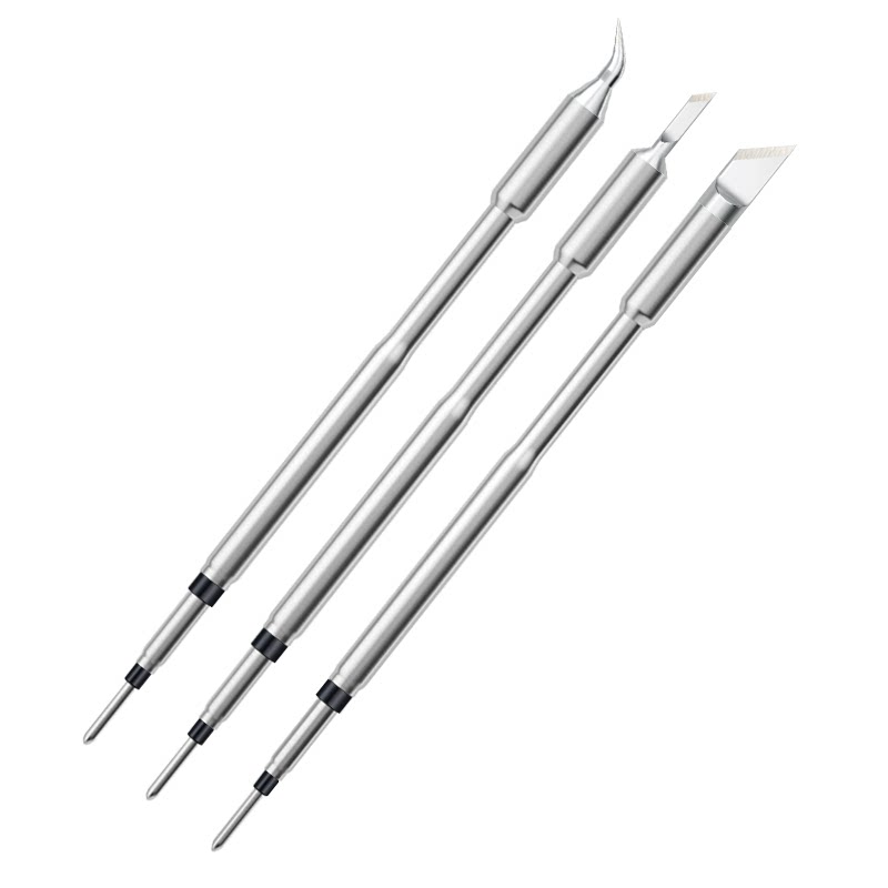 Punta para cautín c245: cabeza plana puntiaguda y hoja de herradura