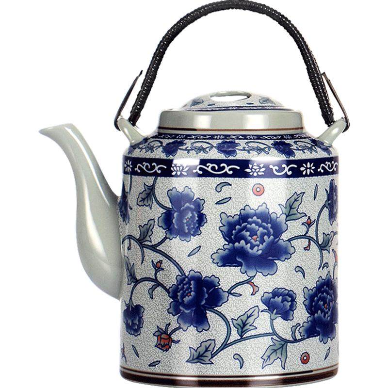 Tiger Craftsman Jingdezhen Ceramic Teapot Large Blue and White ...