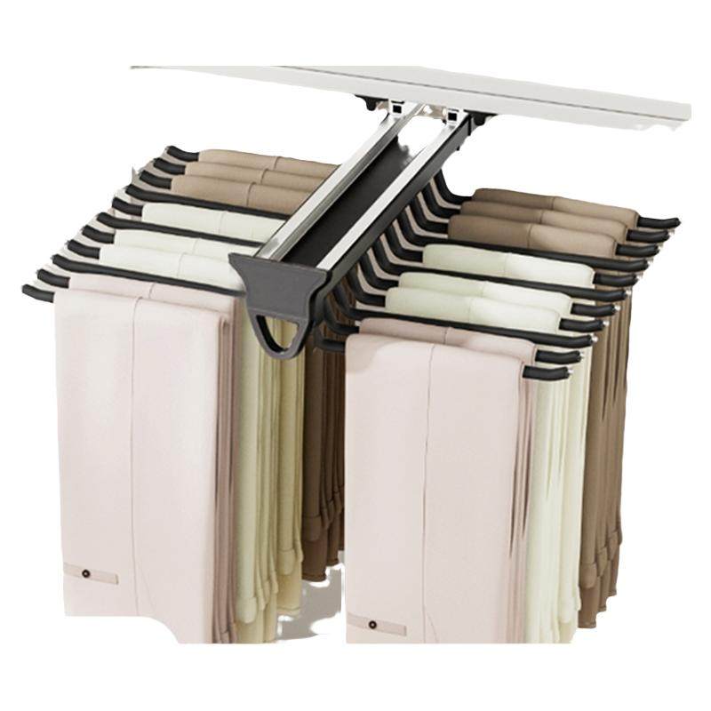 Trouser rack telescopic wardrobe built-in household pull-out multi ...