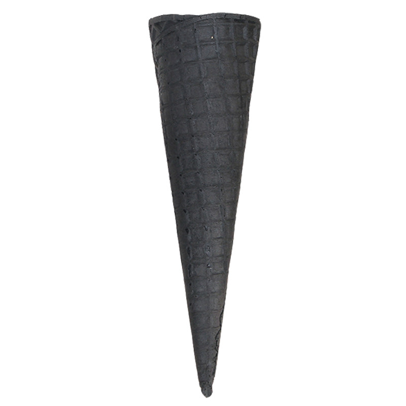 Handmade Bamboo Charcoal Black Cone Ice Cream Egg Tray Cup