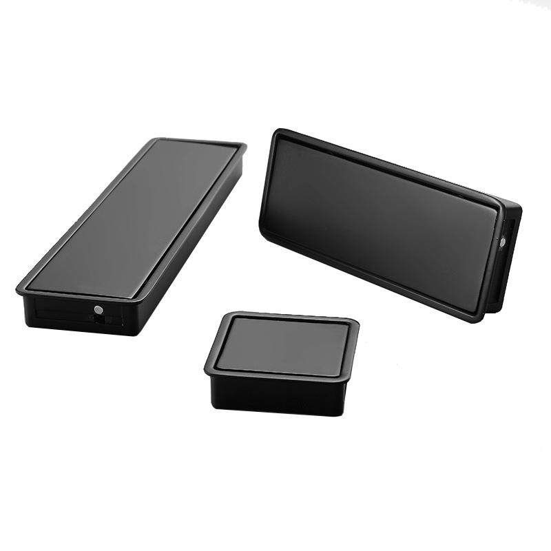 Concealed Flip Handle Black Gray Slotted Drawer Handle High-End ...