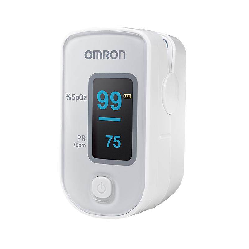 Omron HPO-100 Finger Clip Pulse Oximeter - Blood Oxygen & Heart Rate ...