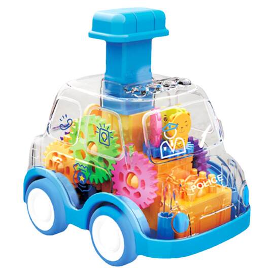 Press Gear Car Toy - Inertia Pull Back Car for Boys and Girls (Ages 1-3)