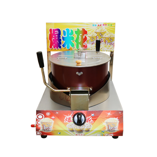 Jinzheng Desktop Gas Popcorn Machine - Stainless Steel, 28cm Pot