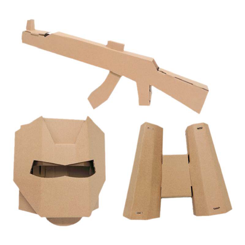 Bear Child Wisdom Castle Military 3-Piece Cardboard Model Kit