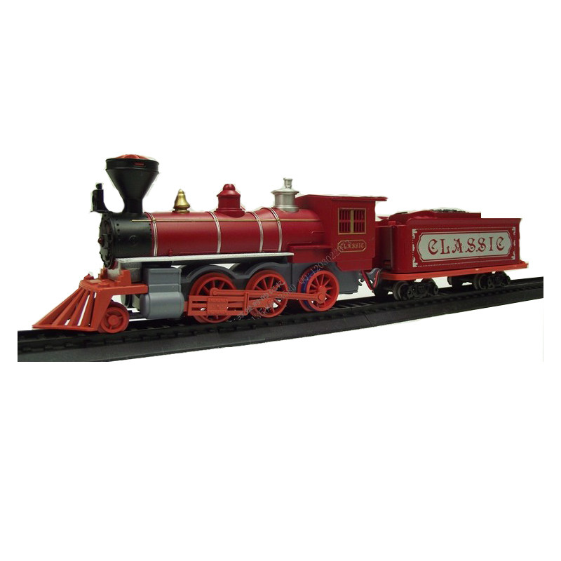 Medium-Sized Brick Red Steam Locomotive Electric Toy - Track Train ...