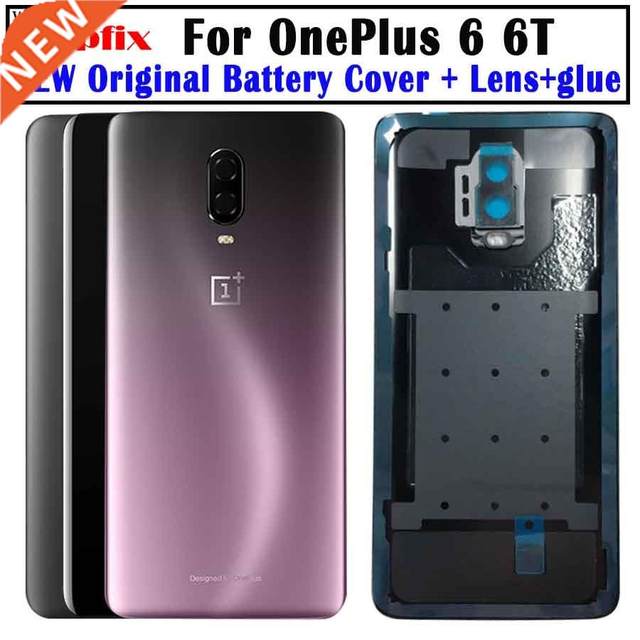 Original Glass For OnePlus 6 6T Back Battery Cover Door Rear