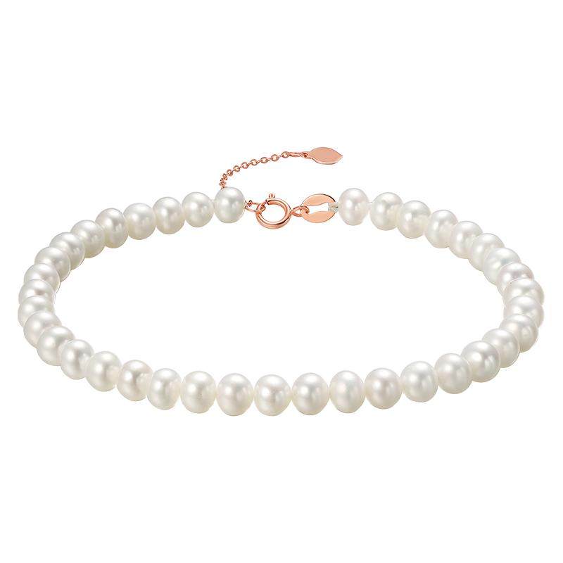 Tsl Xie Ruilin Pearl Bracelet Women K Gold Chain Rose Gold Bc752