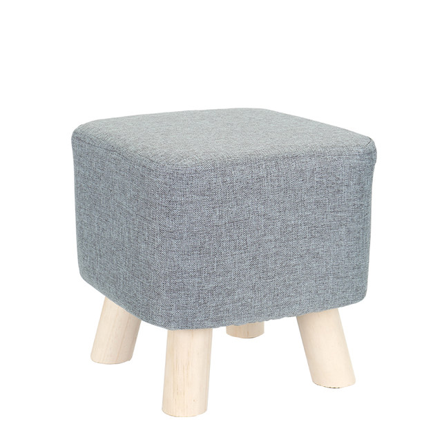 Solid wood shoe stool sofa stool fashion wearing shoe stool fabric ...