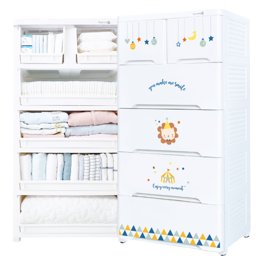 Yeya Nordic Style Baby Clothes Wardrobe - Plastic Drawer Storage Cabinet