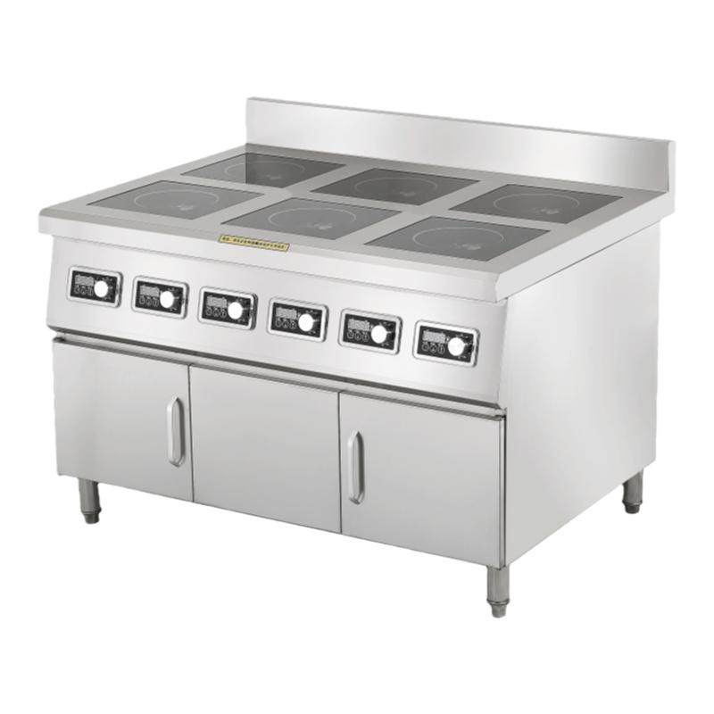 Mangosteen Komerční 4-hořákový Stir Fry sporák s kabinetem - 3,5kW ...