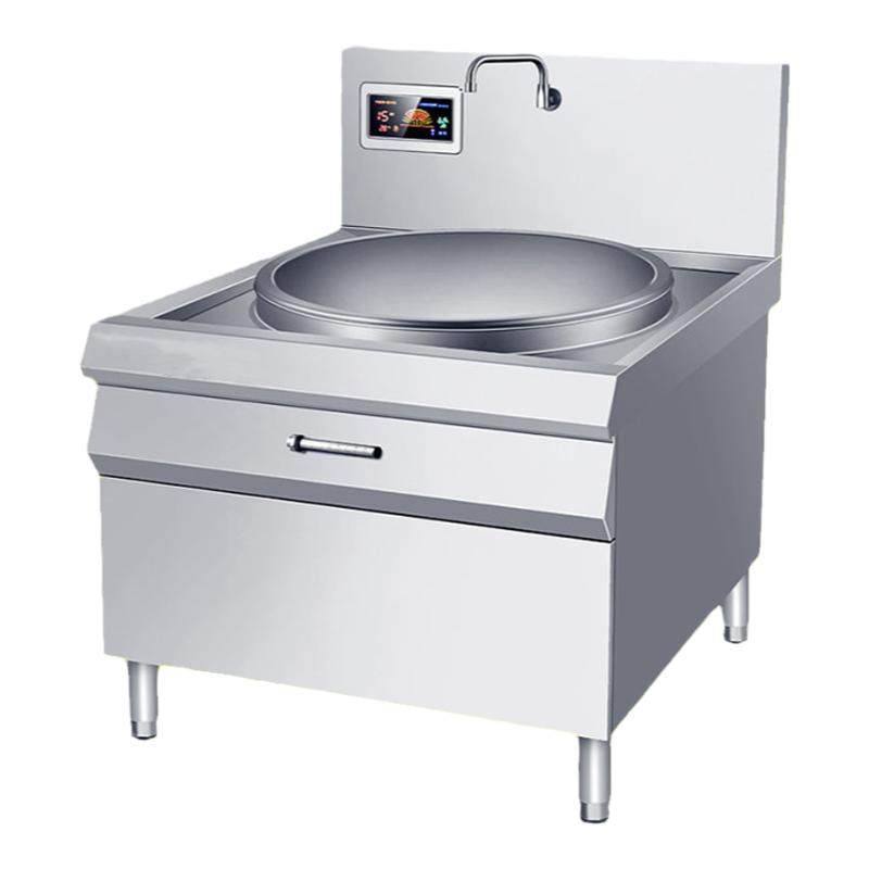 Commercial Induction Cooker Large Pot Stove | School Canteen Beef Soup Pot