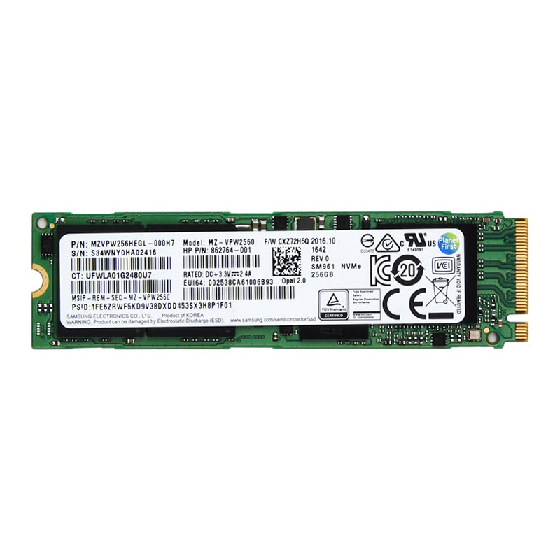 Samsung sm961 256g m.2 pcie nvme เดสก์ท็อป ssd mlc 1t