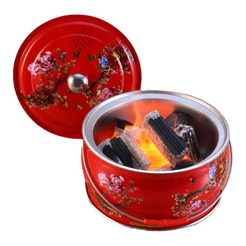 Bright Red Charcoal Stove - Brazier & Heating Stove