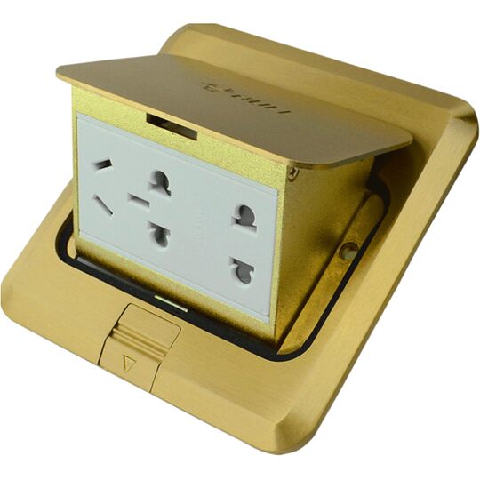 Copper Waterproof Seven-Hole Ground Socket Panel for Home