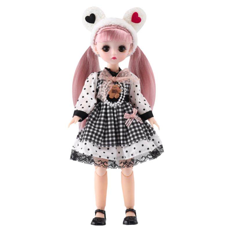 30cm Winking Princess Doll, 23 Joints Doll Autumn and Winter Dress Up ...