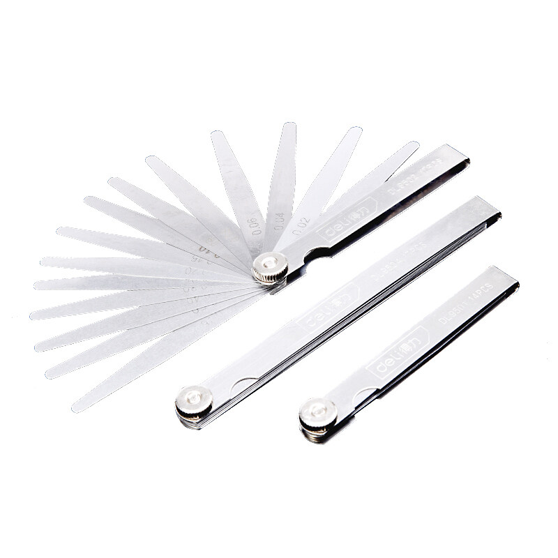 Deli Wedge Feeler Gauge Stainless Steel High-Precision Valve Thickness ...