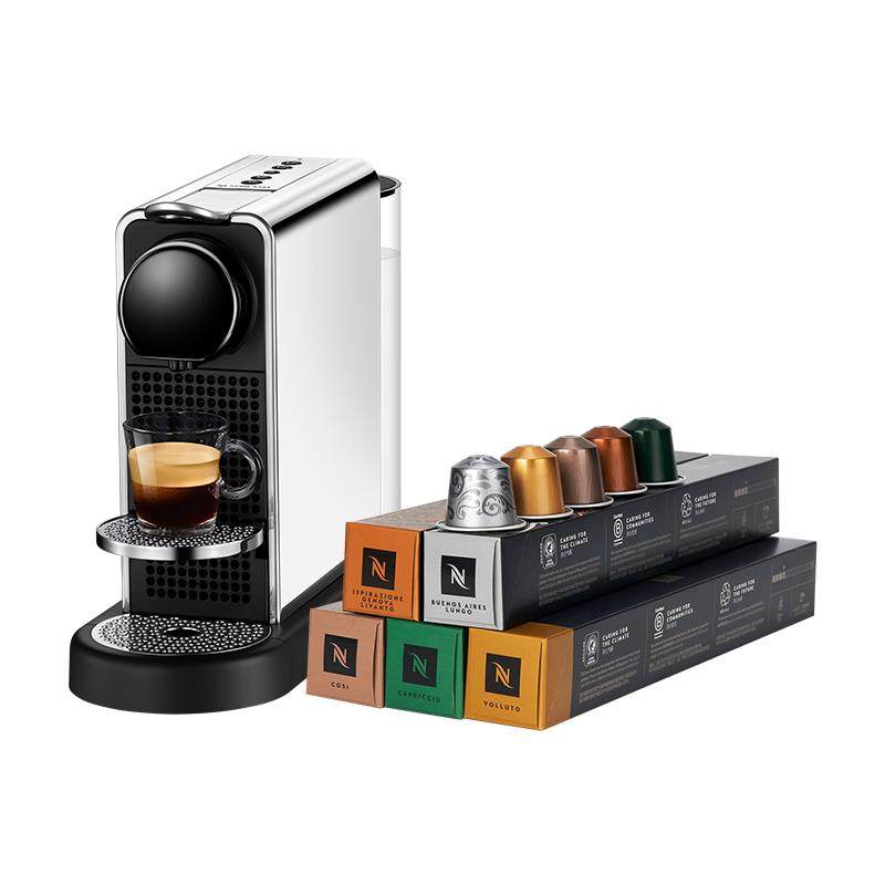 Nespresso Citiz Platinum Household Small Capsule Coffee Machine with 50 ...