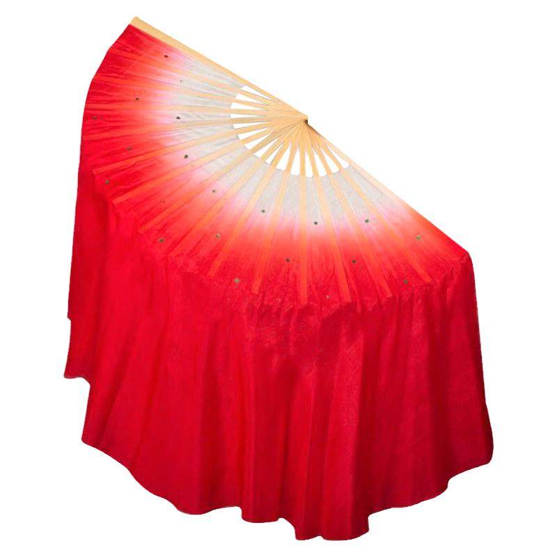 Pretty Red Fox Silk Dance Fan Wanjiang Jiaozhou Yangko Fan Classical ...