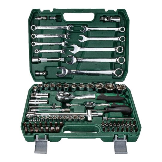 Auto Repair Tool Set - Socket Ratchet Wrench Combination, 46-Piece Set