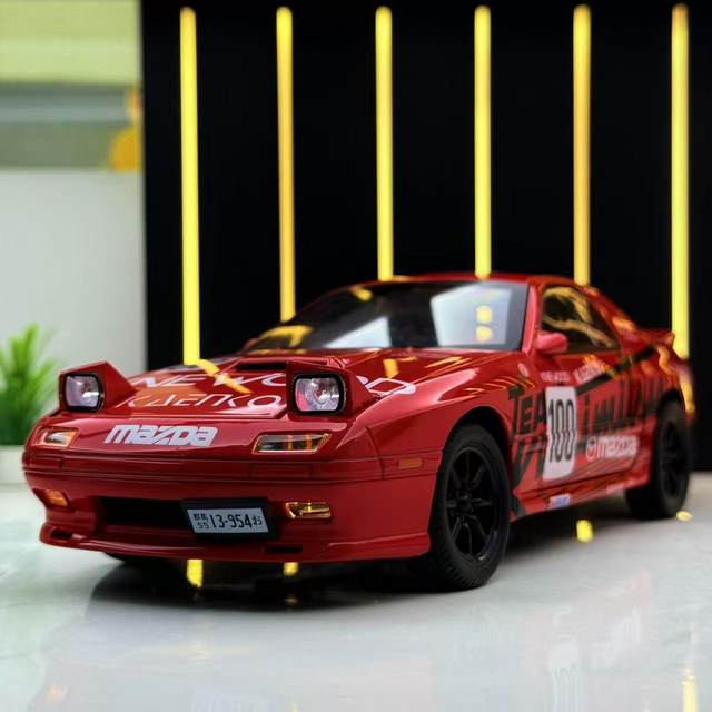Trendy 1:24 Mazda RX7-FC alloy car model, simulation collection ...