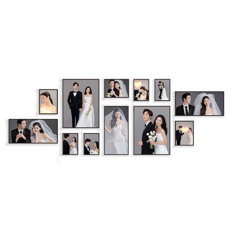 Customized Photo Frame Wall-Mounted Combination Rinsed Wedding Photos ...