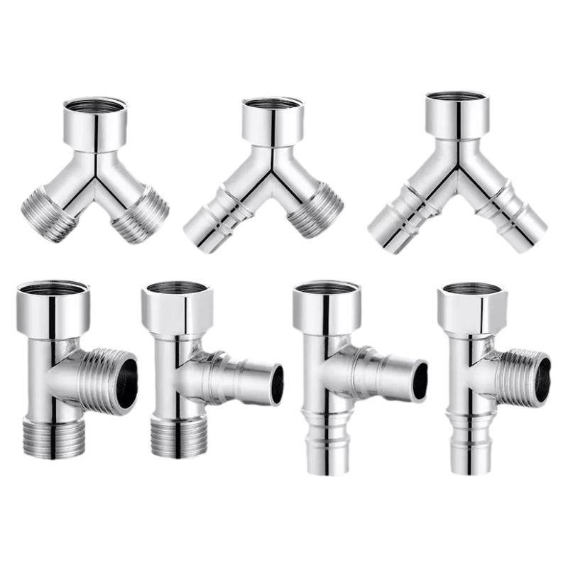 Washing Machine Faucet Union - Three-Way Water Diverter Valve - Double ...