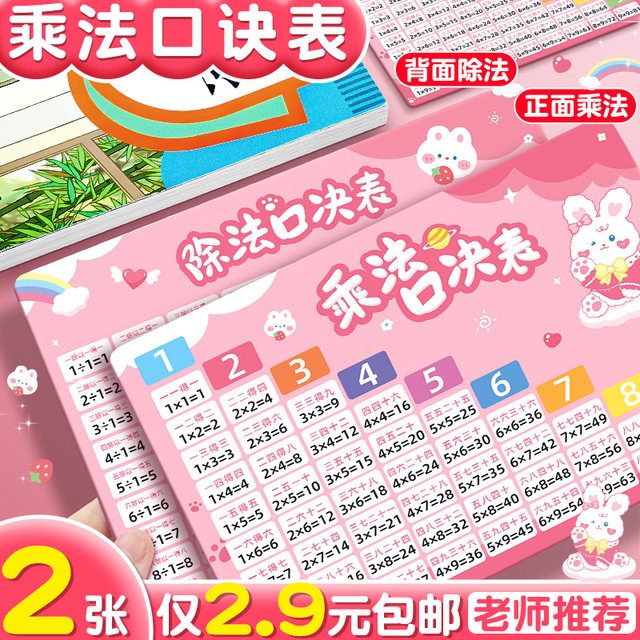 Ninety-nine multiplication table primary school mathematics first and ...