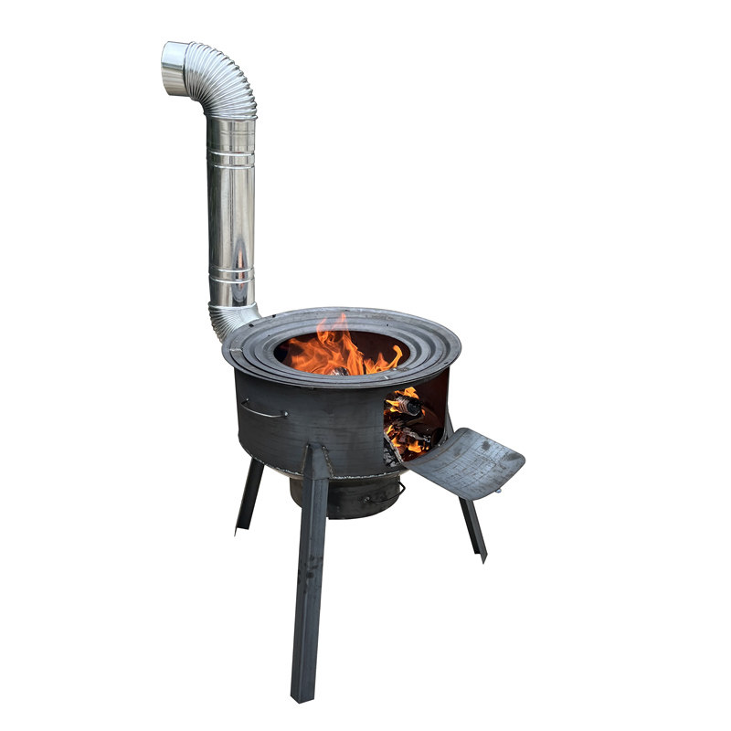 Firewood Stove - Rural Household Wood-Burning Stove for Outdoor Camping