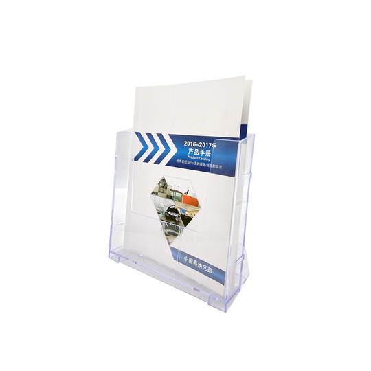 A4 Acrylic Information Rack - Transparent Desktop Display Organizer